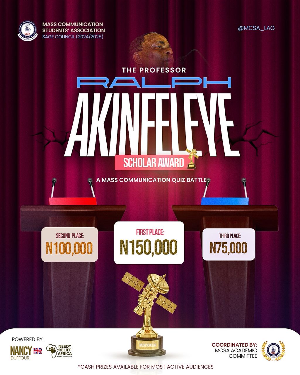 Adeoye Oluwatimileyin Emerges Winner of PRASA - Unilagsun