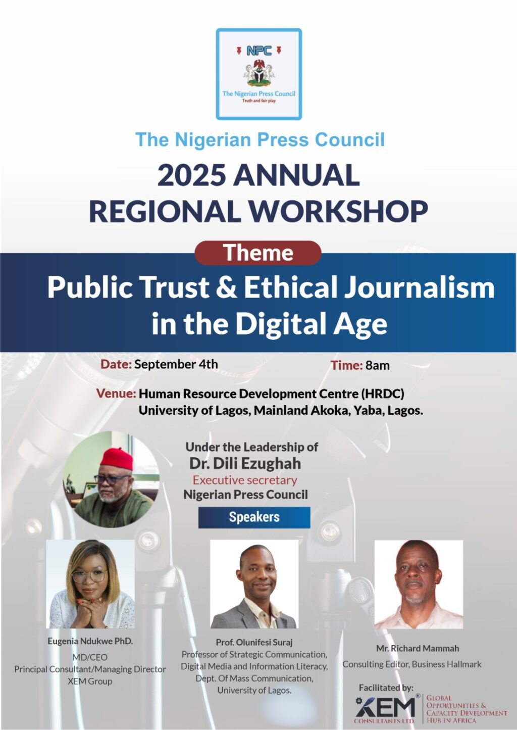 Nigerian Press Council Holds Regional Workshop At UNILAG